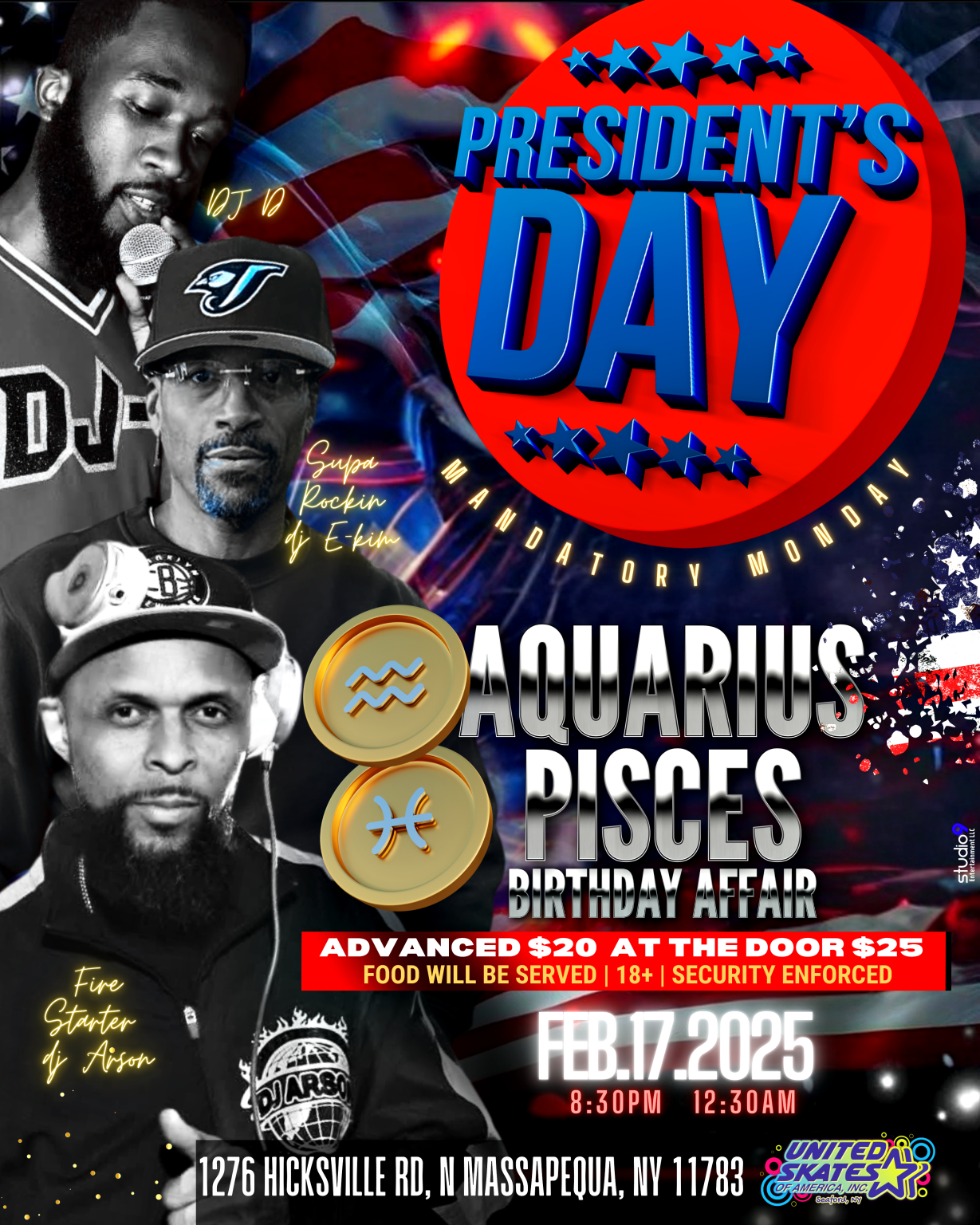 Aquarius Pisces Birthday Affair with DJ Arson, DJ D and DJ E-kim