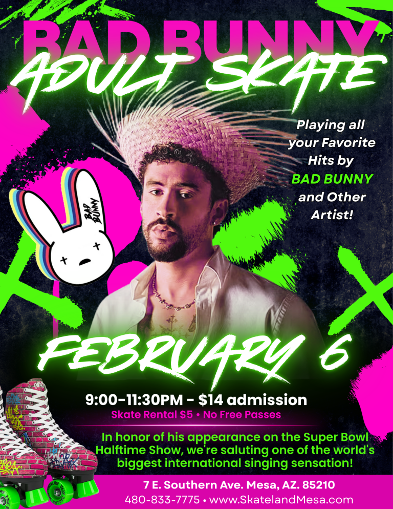 Bad Bunny Adult Skate | Skateland Mesa