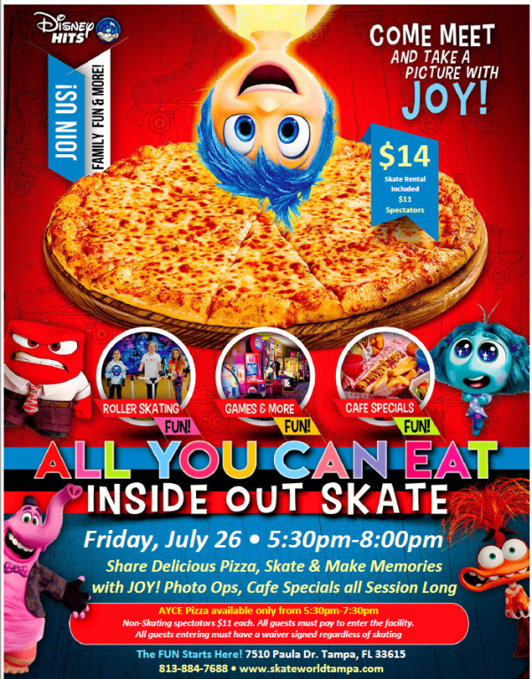Inside Out All You Can Eat Cheese Pizza Skate | Skateworld