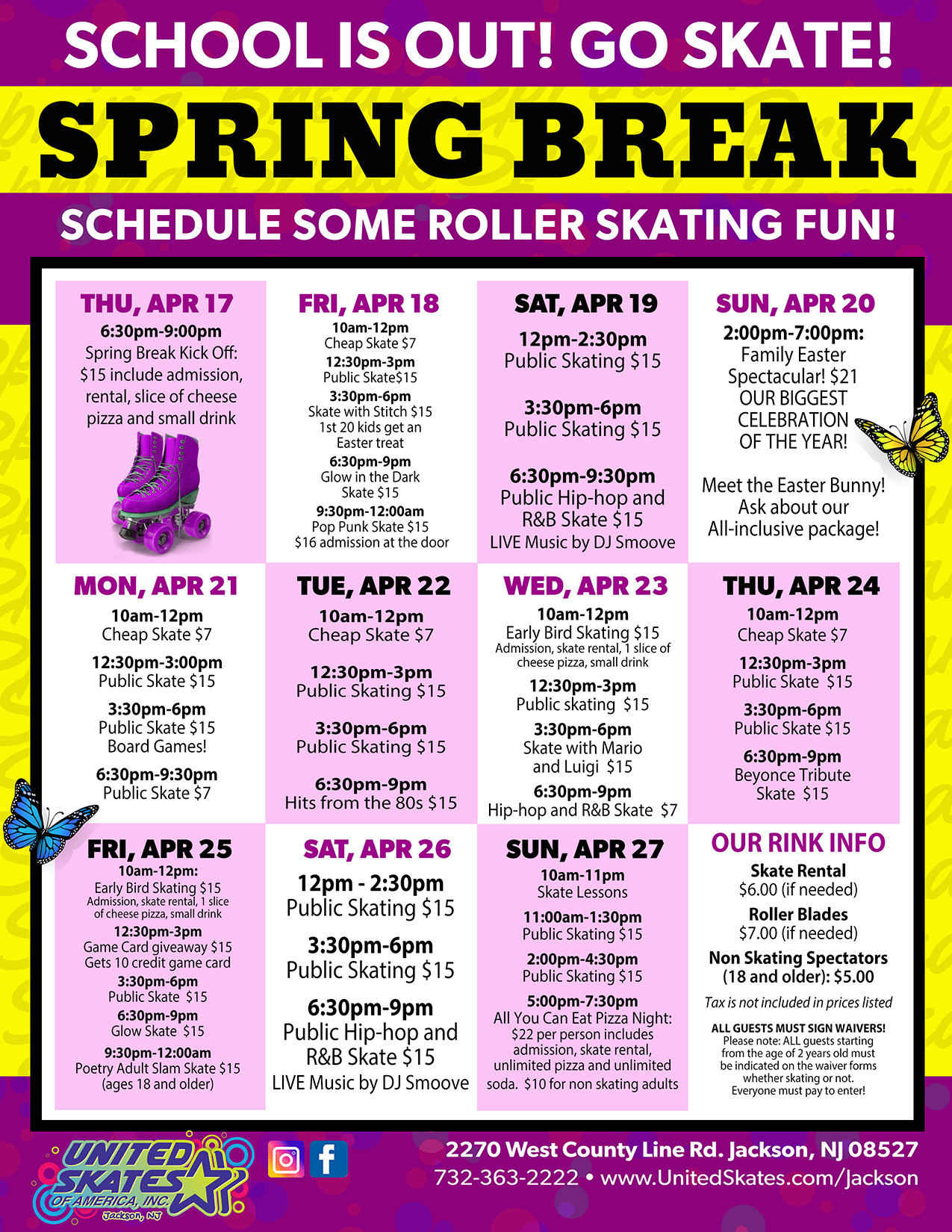 🌸 SPRING BREAK SKATING FUN AT UNITED SKATES JACKSON! 🛼🎉 | United Skates ...
