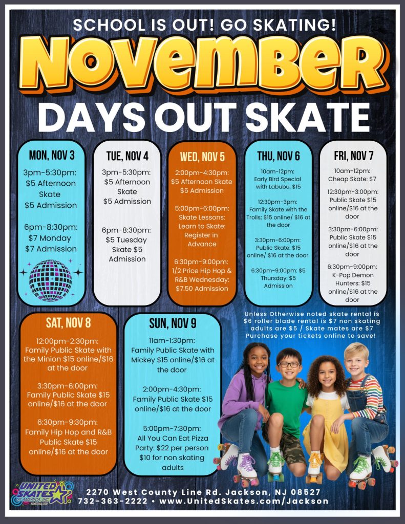 🛼 School’s Out? Go Skating This November! 🎉 | United Skates of America