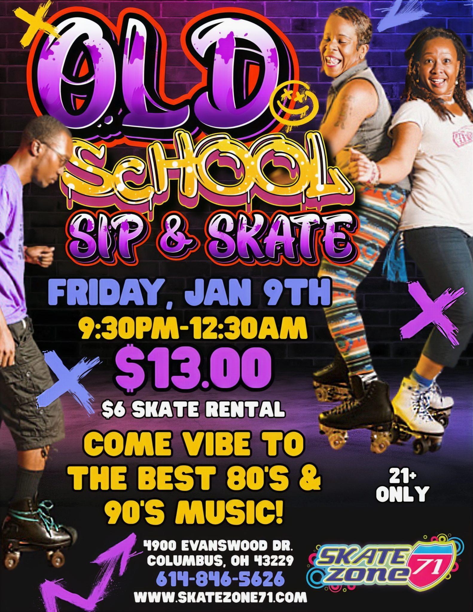 Old School Sip & Skate | Skate Zone 71