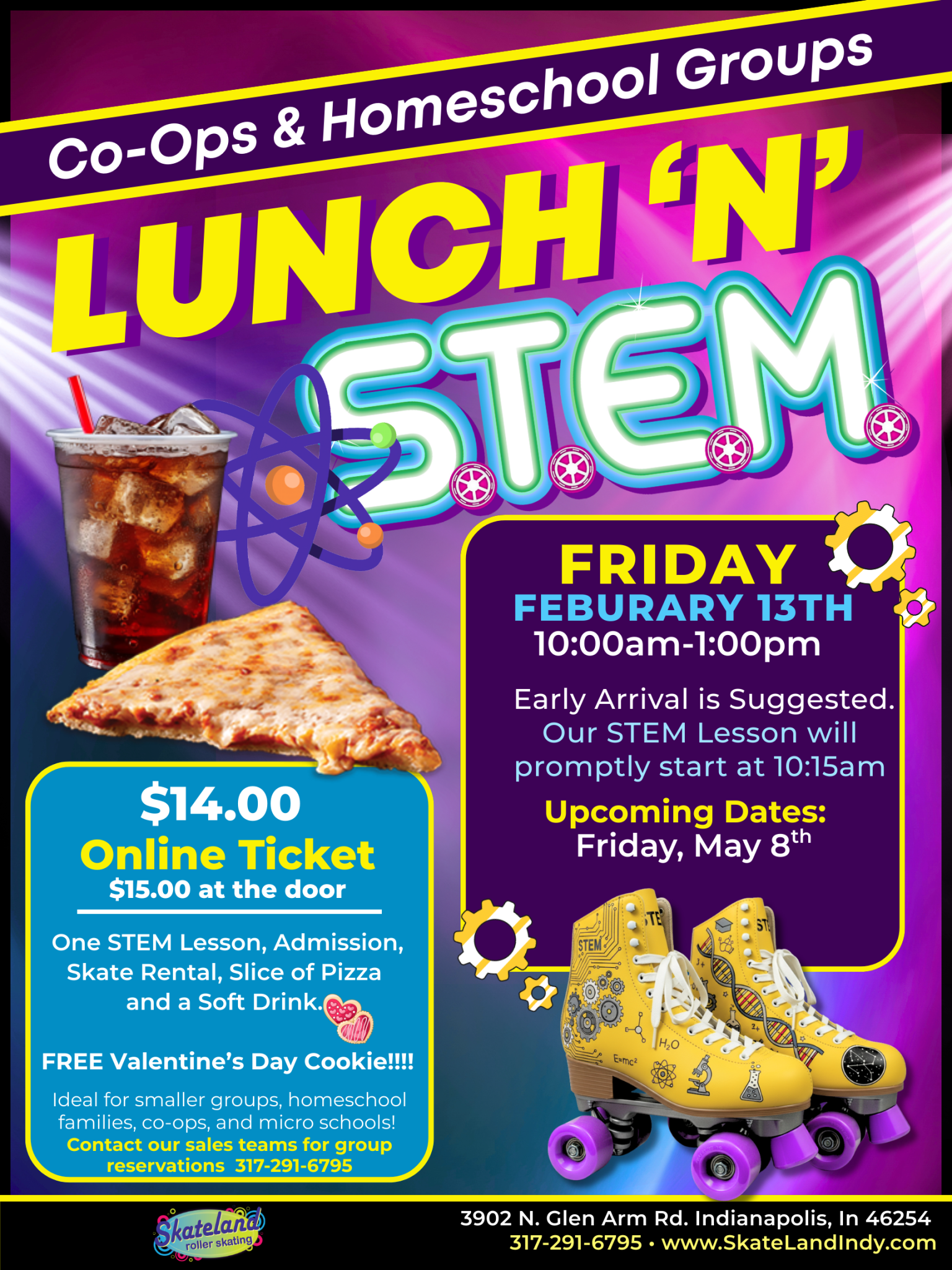 Pre-Valentine Lunch N Learn: Homeschool and Co Op | Skateland